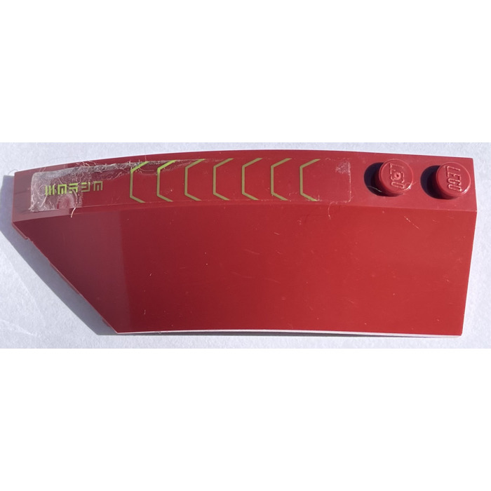 LEGO Wedge 3 x 8 x 2 Curved Left with Alien Characters Sticker (41750 ...