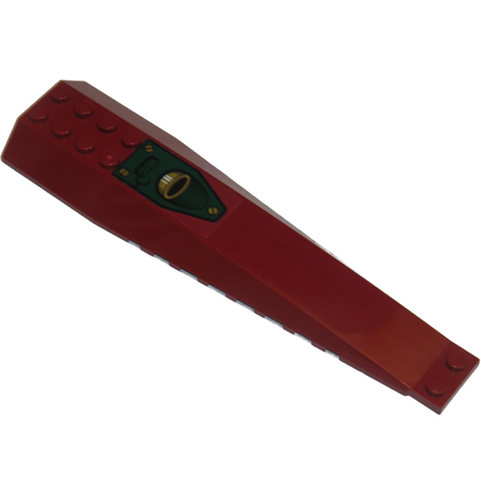 LEGO Wedge 4 x 16 Triple Curved with Dark Green Panel, Exhaust and 3 ...