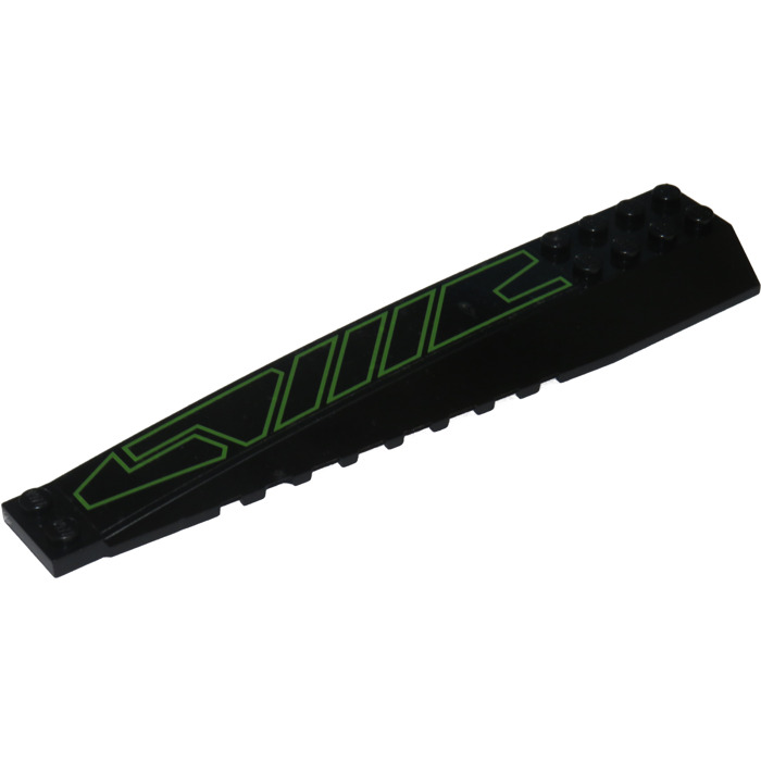 LEGO Wedge 4 x 16 Triple Curved with Lime Lines Sticker (45301) | Brick ...