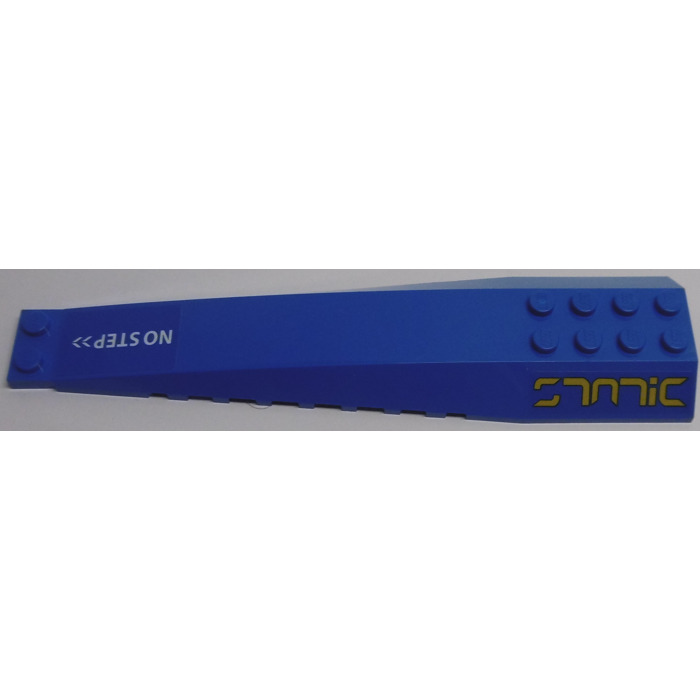 LEGO Wedge 4 x 16 Triple Curved with White 'NO STEP>>' and Yellow ...