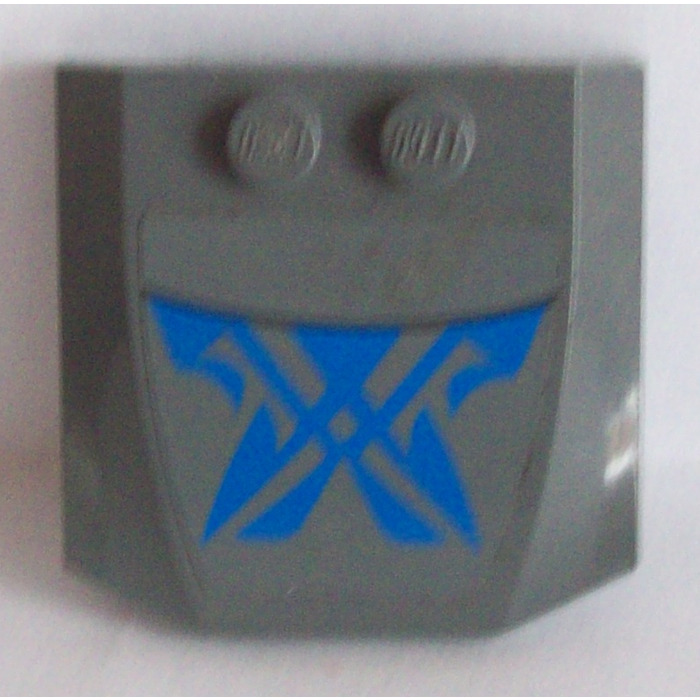 LEGO Wedge 4 x 4 Curved with Black Line and Blue Markings Pattern ...