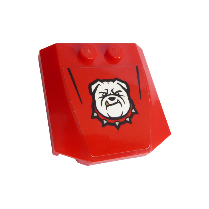 LEGO Wedge 4 x 4 Curved with Bulldog Head Sticker (45677) | Brick Owl ...