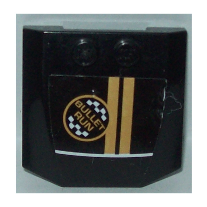 LEGO Wedge 4 x 4 Curved with Bullet Run Sticker (45677) | Brick Owl ...