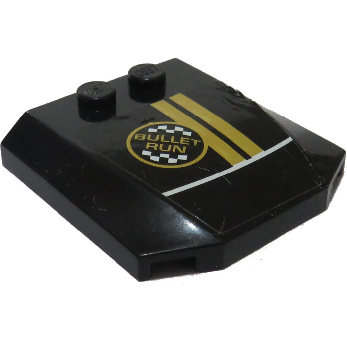 LEGO Wedge 4 x 4 Curved with Bullet Run Sticker (45677) | Brick Owl ...