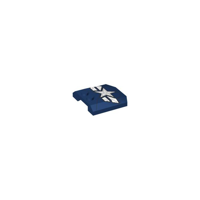 LEGO Wedge 4 x 4 Curved with Captain America Star (45677 / 107143 ...