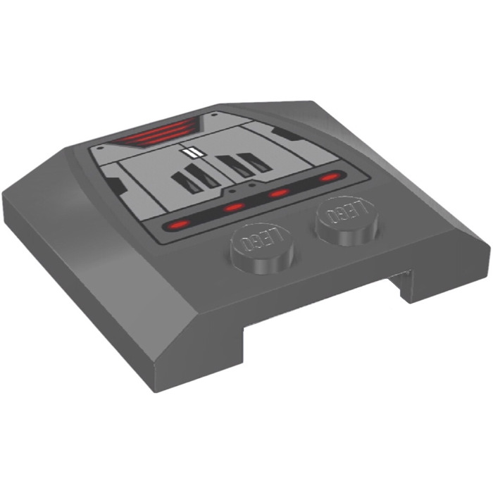 LEGO Wedge 4 x 4 Curved with Fighter Plane Hatch Sticker (45677 ...