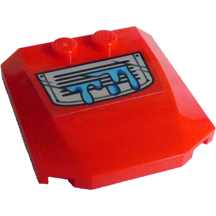 LEGO Wedge 4 x 4 Curved with Grille and Flowing Water Sticker (45677 ...