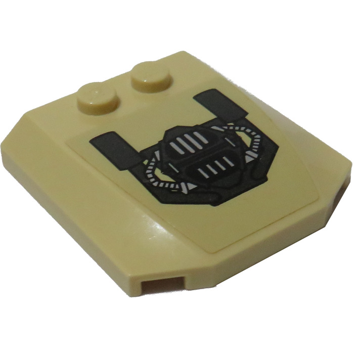 LEGO Wedge 4 x 4 Curved with Mechanical Pattern 76001 Sticker (45677 ...