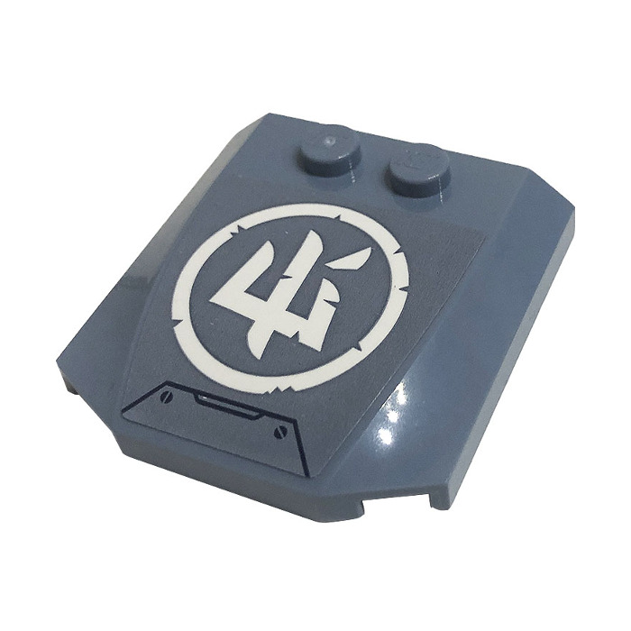 LEGO Wedge 4 x 4 Curved with Ninjago Logogram 'Ice' in Circle Sticker ...