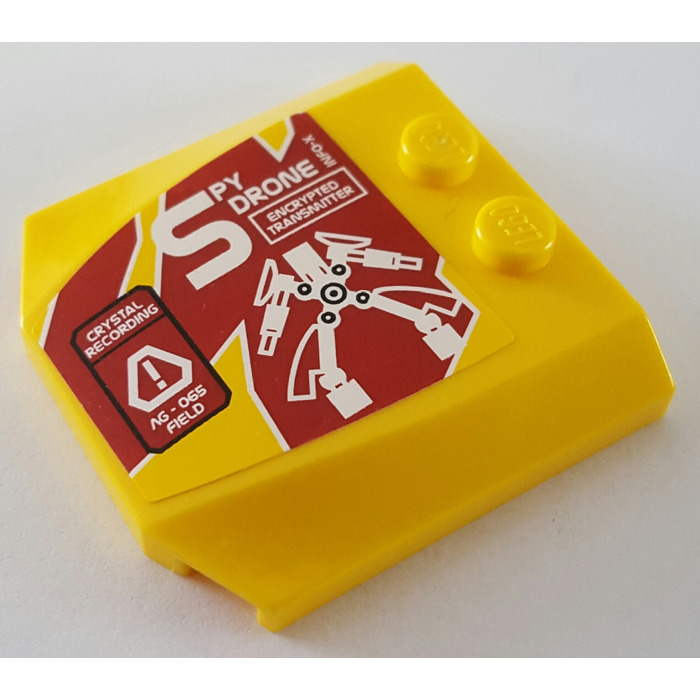 LEGO Wedge 4 x 4 Curved with 'SPY DRONE' Sticker (45677) | Brick Owl ...