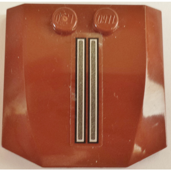 LEGO Wedge 4 x 4 Curved with Stripes Sticker (45677) | Brick Owl - LEGO ...