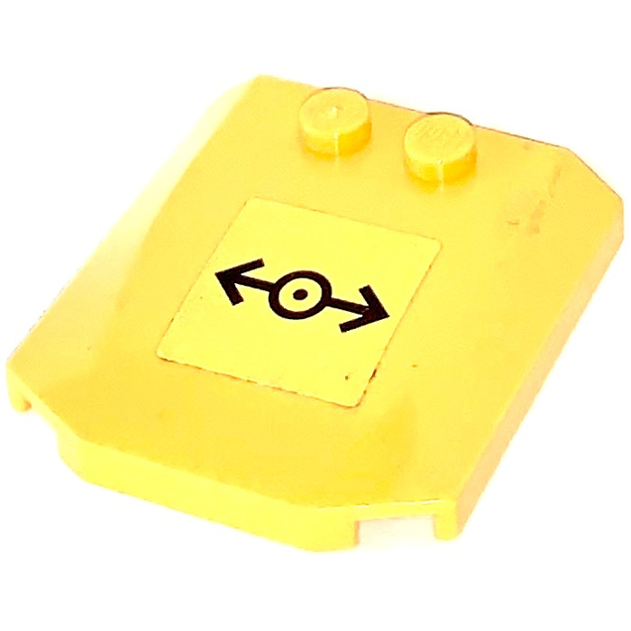 LEGO Wedge 4 x 4 Curved with Train Logo Middle Sticker (45677) | Brick ...