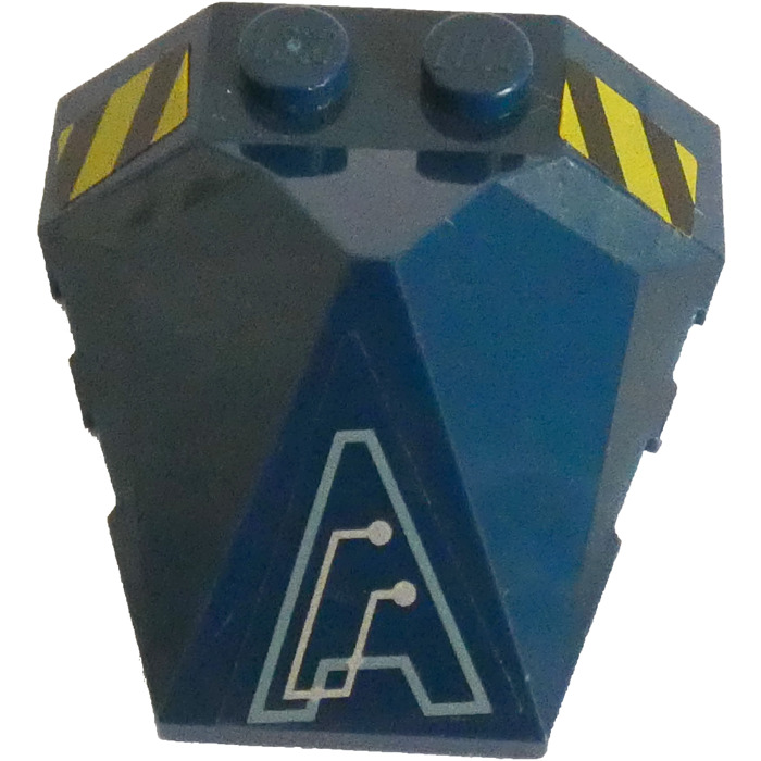 LEGO Wedge 4 x 4 Quadruple Convex Slope Center with Yellow and Black ...