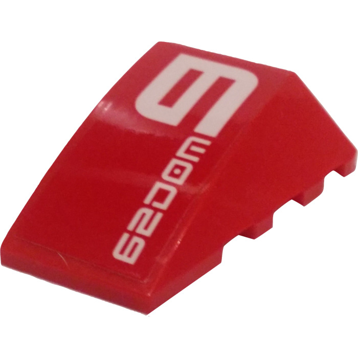 LEGO Wedge 4 x 4 Triple Curved without Studs with Fire Mech Hip Armor ...