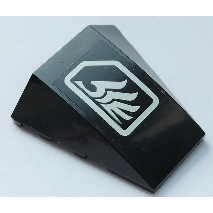 LEGO Wedge 4 x 4 Triple Curved without Studs with Wing Pattern Sticker ...
