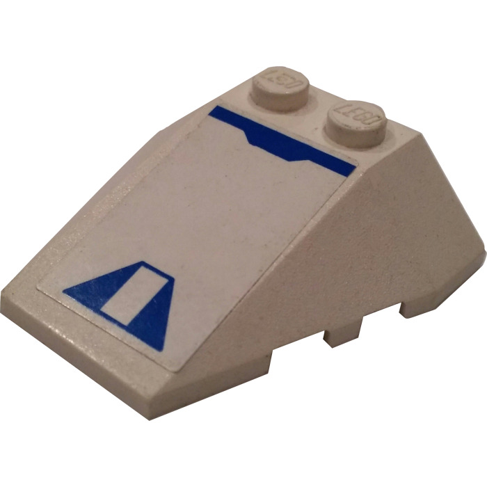 LEGO Wedge 4 x 4 Triple with Mandalorian Triangle and Trim Sticker with ...