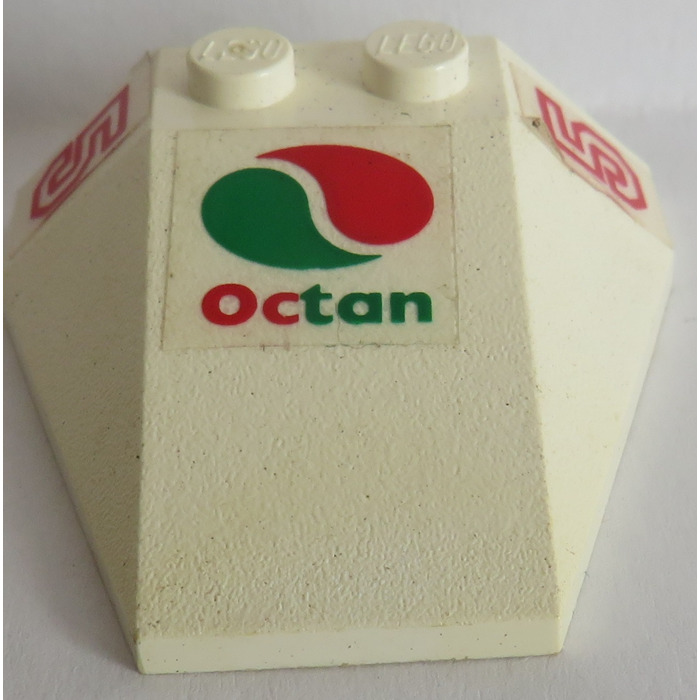 LEGO Wedge 4 x 4 Triple with Octan Logo and "5" Sticker without Stud ...