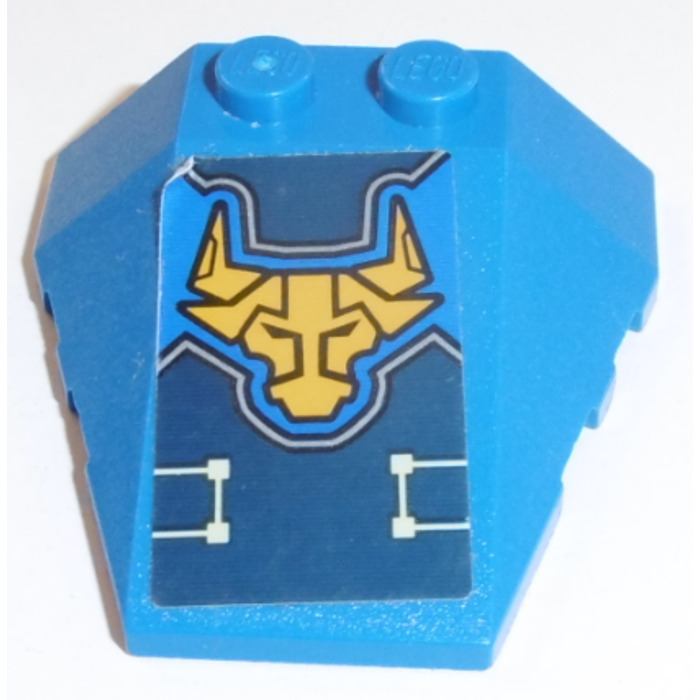 LEGO Keil 4 x 4 Verdreifachen mit Gelb Nexo Knights Bull Kopf ...
