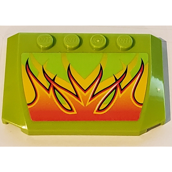 LEGO Wedge 4 x 6 Curved with Flames 8141 Sticker (52031) | Brick Owl ...