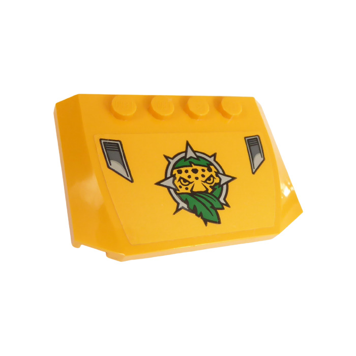 LEGO Wedge 4 x 6 Curved with Jungle Explorers Logo and Vents Sticker ...