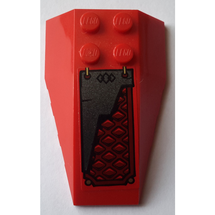 LEGO Wedge 6 x 4 Triple Curved with Diamond Shapes Right Sticker (43712 ...