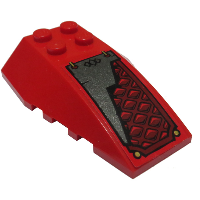 LEGO Wedge 6 x 4 Triple Curved with Diamond Shapes Right Sticker (43712 ...