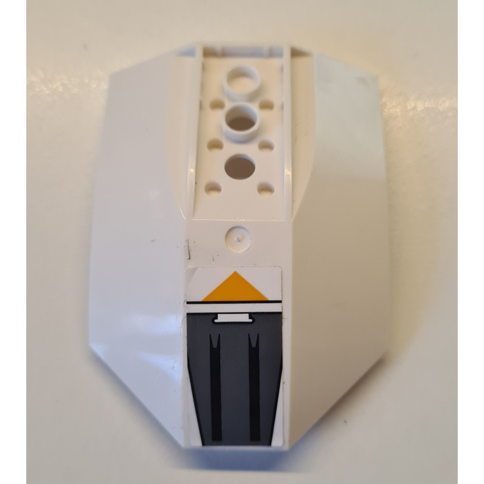 LEGO Wedge 6 x 8 x 2 Triple Inverted with Triangle and Gray Hexagon ...