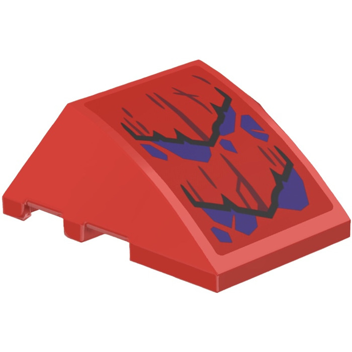 LEGO Wedge Curved 3 x 4 Triple with Scales and Purple Patches Sticker ...