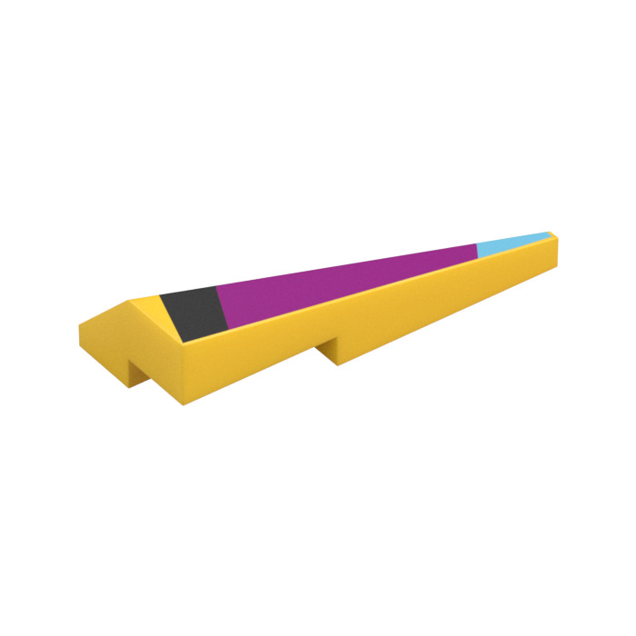 LEGO Wedge Slope 2 x 5 (45°) Left with Medium Azure, Black and Magenta ...