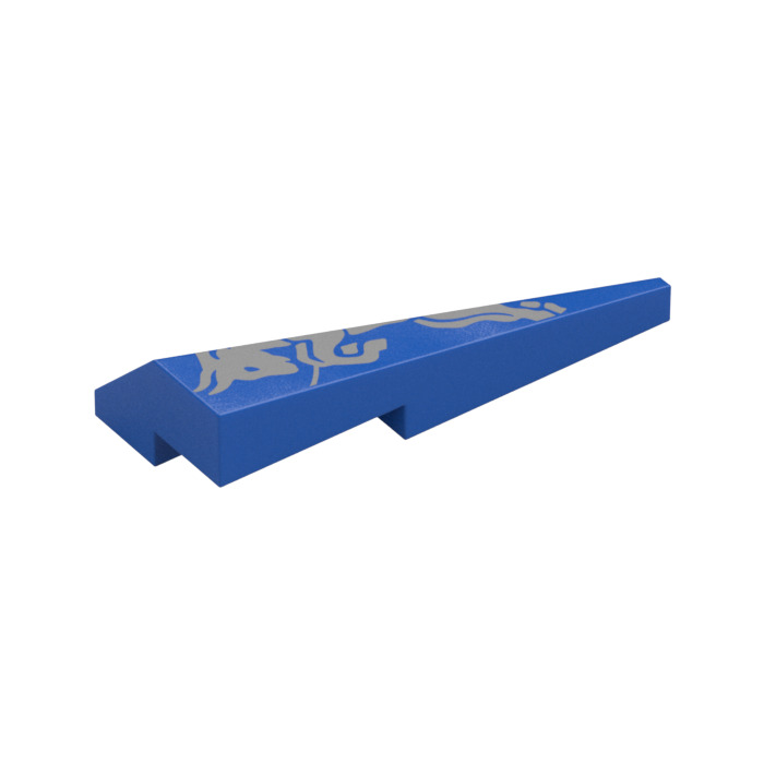 LEGO Wedge Slope 2 x 5 (45°) Left with Silver Bull (3504 / 112535 ...