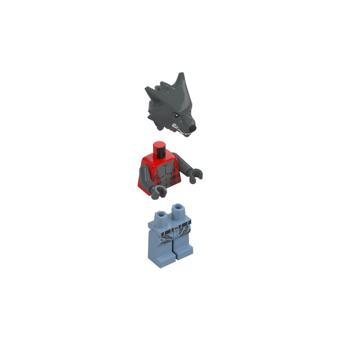 LEGO Werewolf with Red Shirt and Gray Fur Minifigure | Brick Owl - LEGO ...