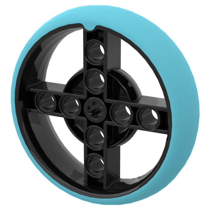 LEGO Wheel Ø56 with Medium Azure Tire (39367) | Brick Owl - LEGO ...