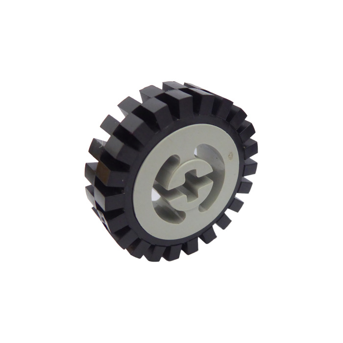 LEGO Wheel Hub 8 x 17.5 with Axlehole with Narrow Tire 24 x 7 with ...