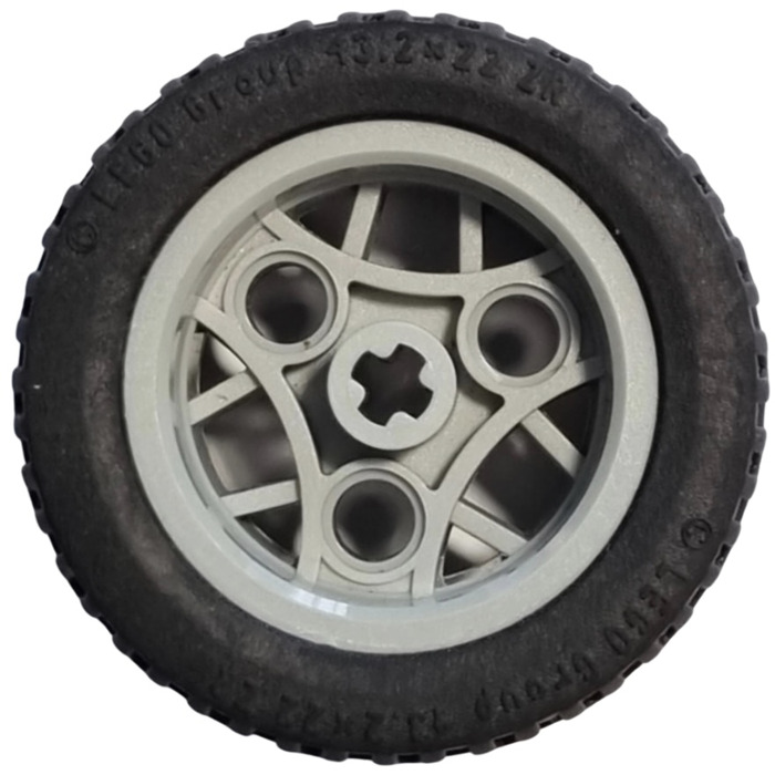 LEGO Wheel Rim Ø30 x 20 with 3 Pin Holes with Tire, Low Profile, Wide ...