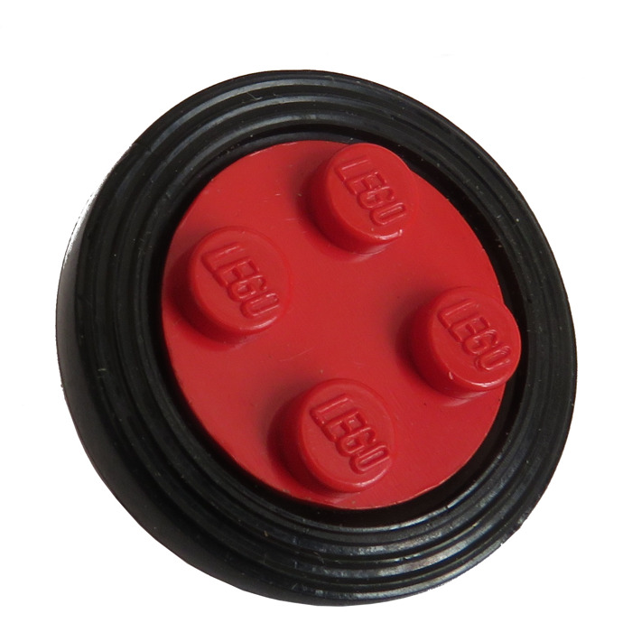 LEGO Wheel Rim 8 x 18 with 4 Studs and Cylindrical Axle with Tyre Small ...