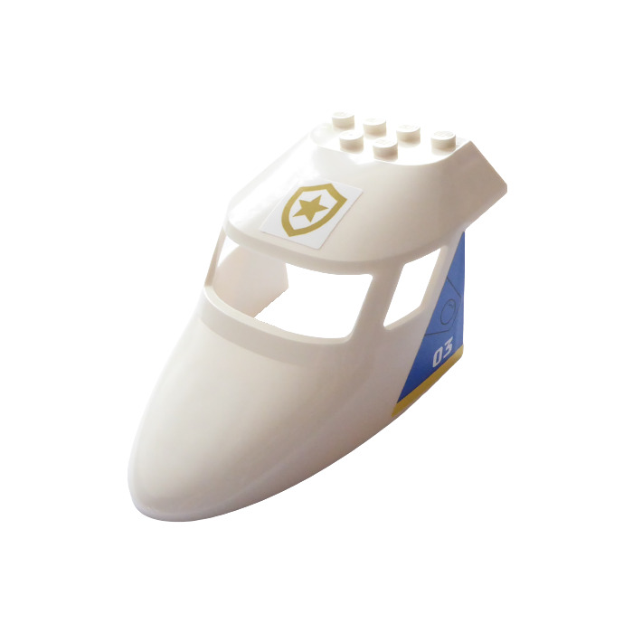 LEGO Airplane Cockpit 6 x 10 x 4 with Police Badge and '03' on Both ...