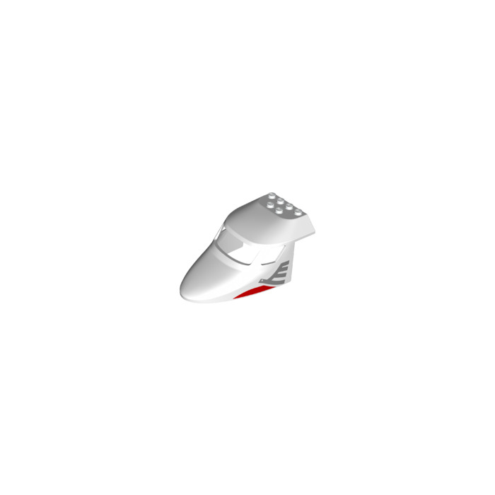 LEGO Airplane Cockpit 6 x 10 x 4 with Red and Gray Logo (68337 / 87613 ...