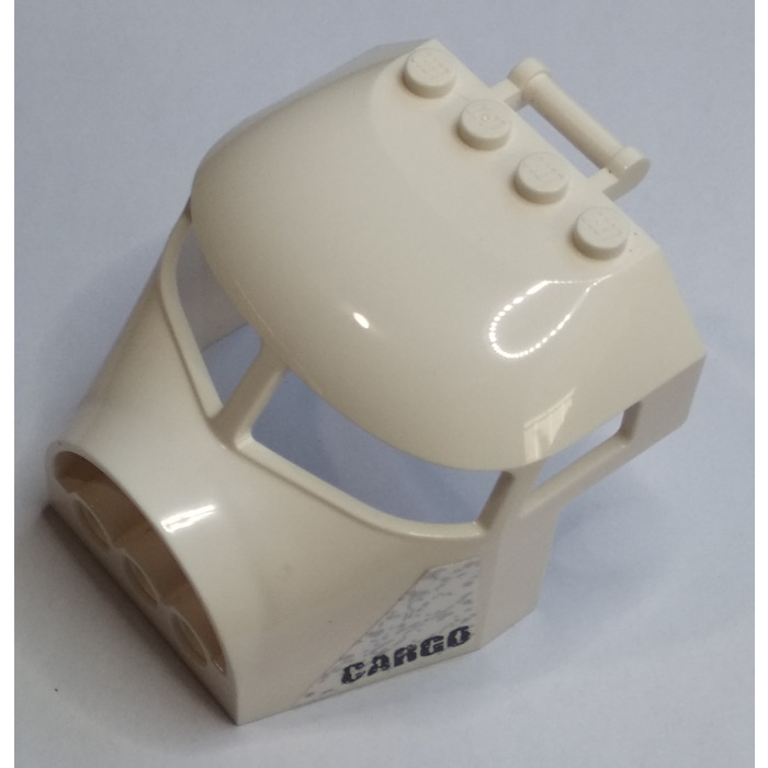 LEGO White Airplane Cockpit 6 x 6 x 4 with 'CARGO' and Scratches ...