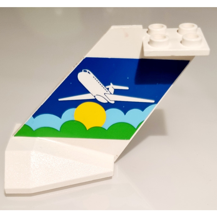 LEGO Airplane Tail 4 x 7 with Rudder with Sky Sticker (4867) | Brick ...