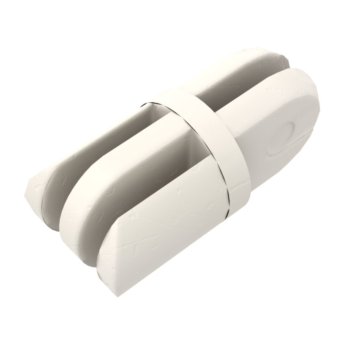 LEGO White Arm Section with 2 and 3 Stubs (3612 / 6101) | Brick Owl ...