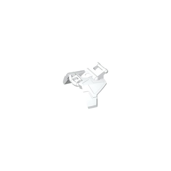 LEGO White Armor with Angled Bar on Top and Straight Bar on Bottom ...