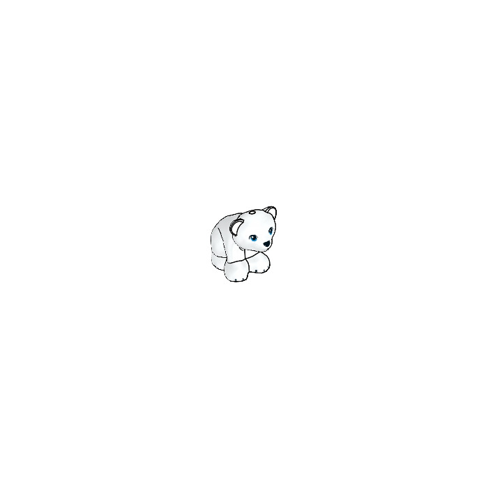 LEGO White Bear (Sitting) with Dark Azure Eyes (14732 / 25403) | Brick Owl