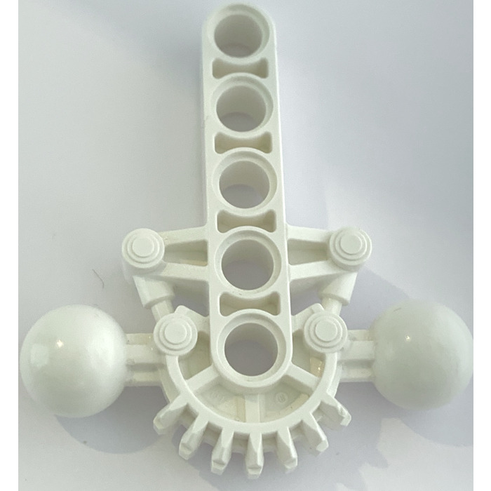 LEGO White Bionicle Hip Joint with Gear and Beam 5 (47306) | Brick Owl ...