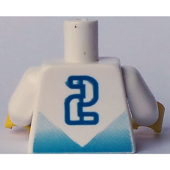 LEGO White Blue and White Football Player with "2" Torso (973) | Brick ...
