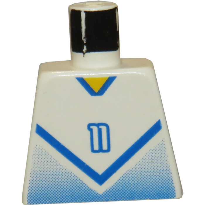 LEGO White Blue and White Team Player with Number 11 on Front and Back ...