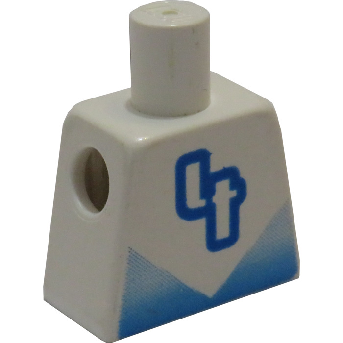 LEGO White Blue and White Team Player with Number 4 on Front and Back ...