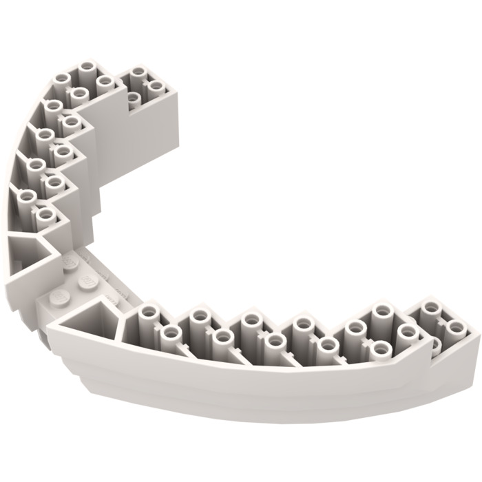 LEGO White Boat Brick 16 x 12 x 2.3 Stern (14740 / 64645) | Brick Owl