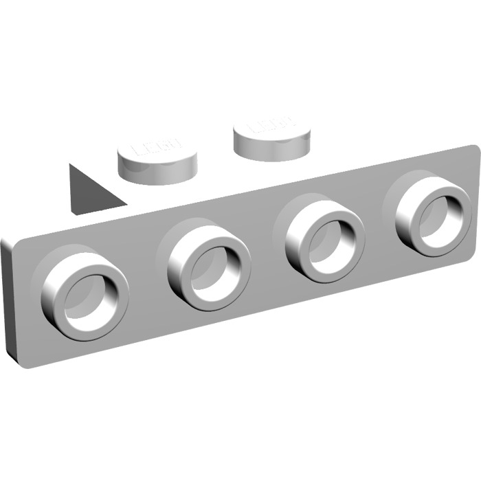 LEGO White Bracket 1 x 2 - 1 x 4 with Rounded Corners and Square ...