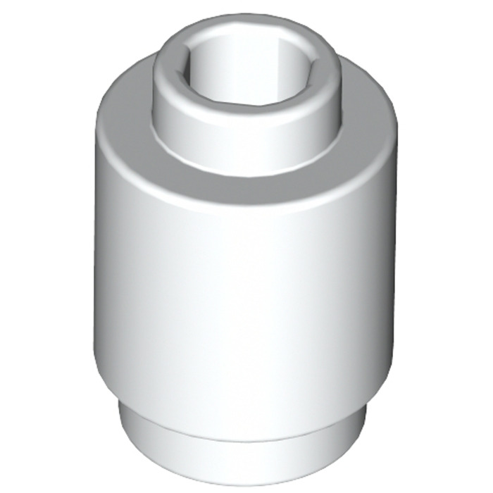 LEGO White Brick 1 x 1 Round with Open Stud (3062 / 35390) | Brick Owl ...