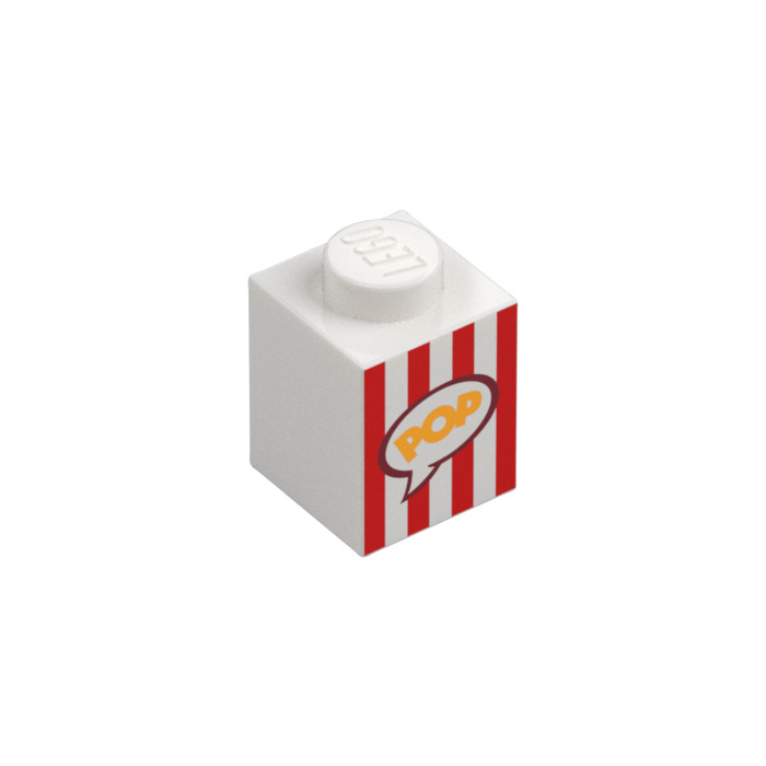 LEGO White Brick 1 x 1 with 'POP' in speech bubble (33466 / 119178 ...